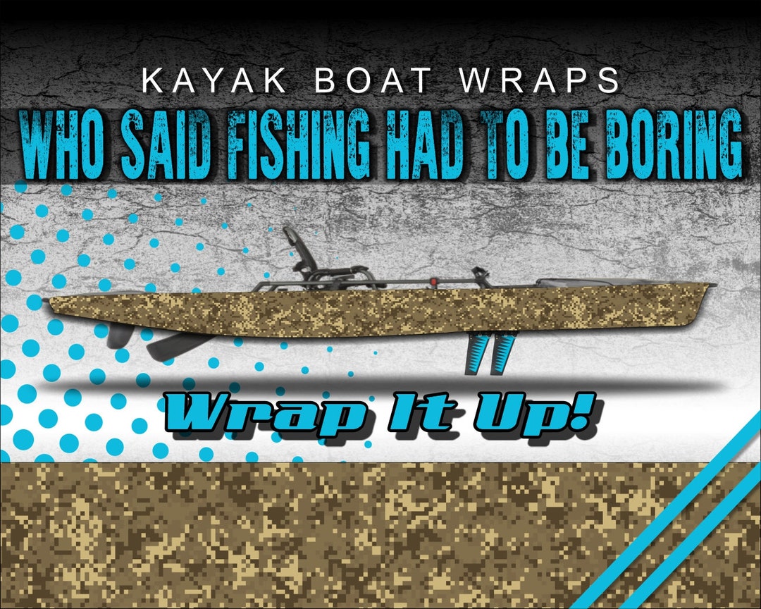 Digital Light Desert Camo Kayak Vinyl Wrap Kit Graphic Decal/sticker ...