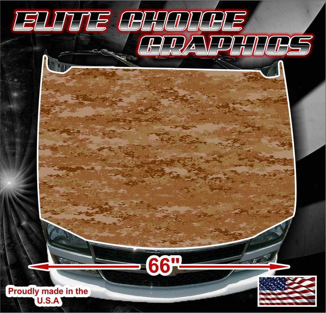 Digital Camo Vinyl Hood Wrap Bonnet Decal Sticker Graphic Universal Fit ...