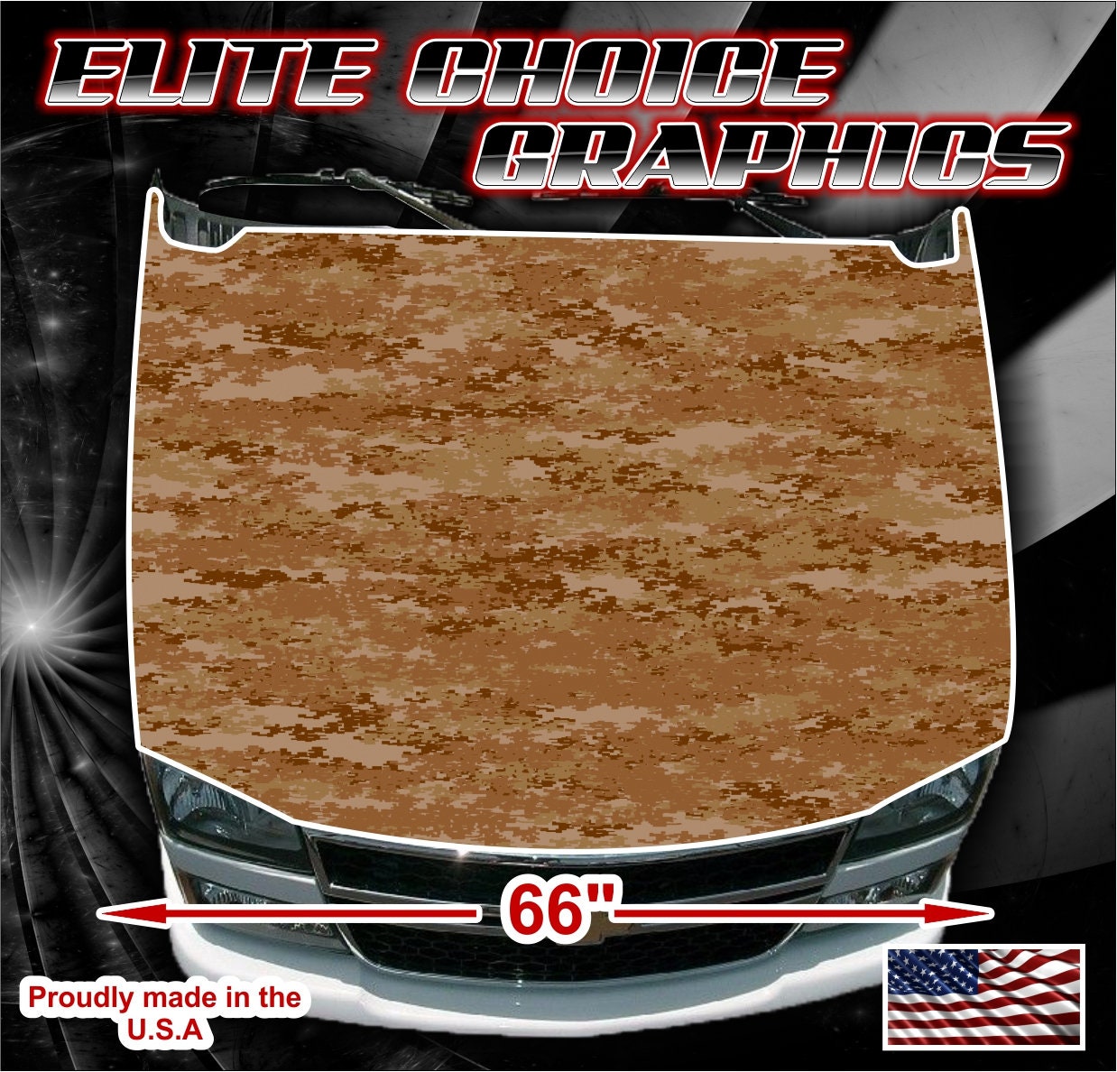 Digital Camo Vinyl Hood Wrap Bonnet Decal Sticker Graphic Universal Fit ...