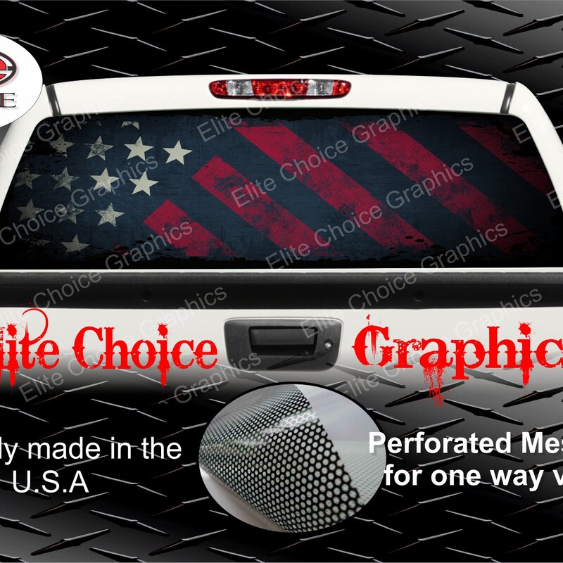 Rear Window See Through Decal Flag - Etsy