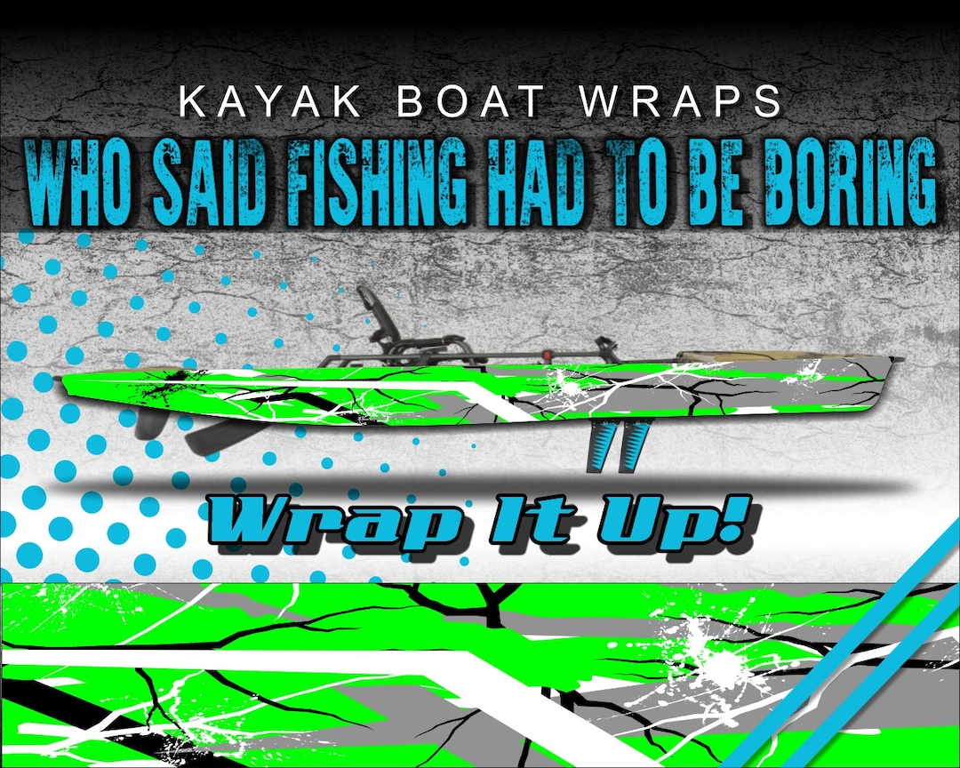 Green Shock Kayak Vinyl Wrap Kit Graphic Decal/sticker 12ft and 14ft - Etsy
