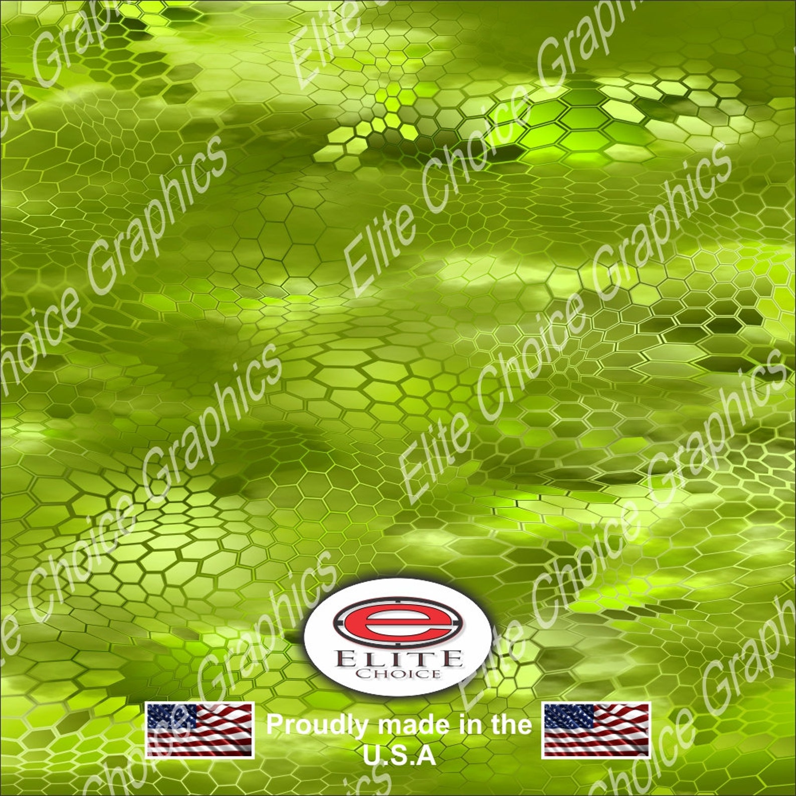 Chameleon Hex 3 Green 15"x52" or 24"x52" Truck/pattern Print Tree Real ...