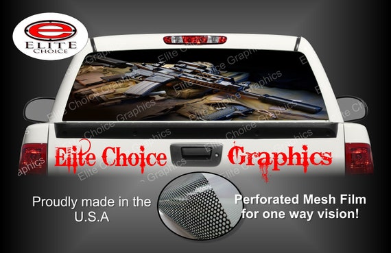 Gun Rear Window Graphic Tint Decal Sticker Truck SUV Van Car | Etsy