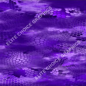 Chameleon Hex 3 Purple 15"x52" or 24"x52" Truck/pattern Print Tree Real ...
