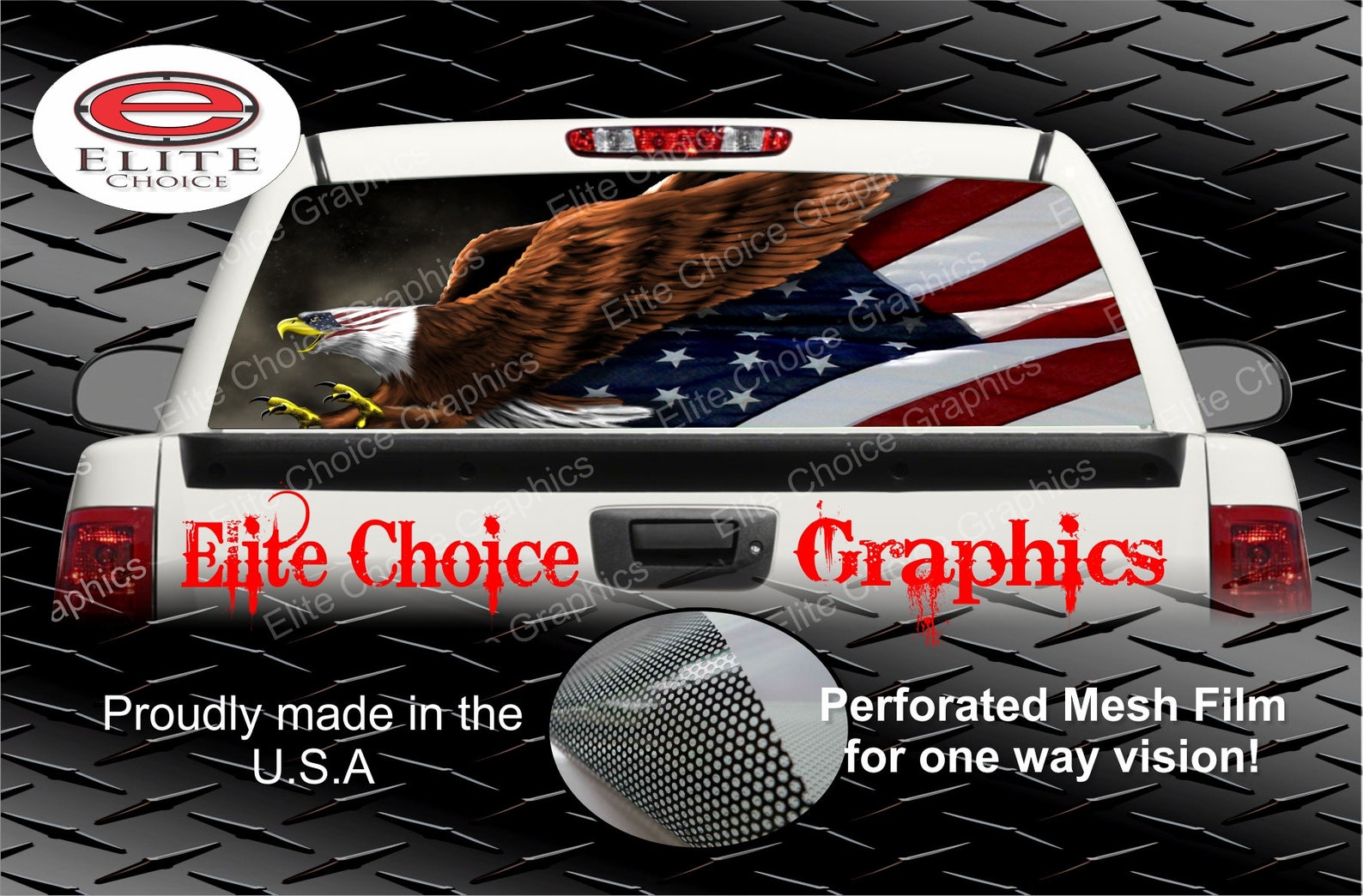 Screaming American Flag Eagle Rear Window Graphic Tint Decal - Etsy