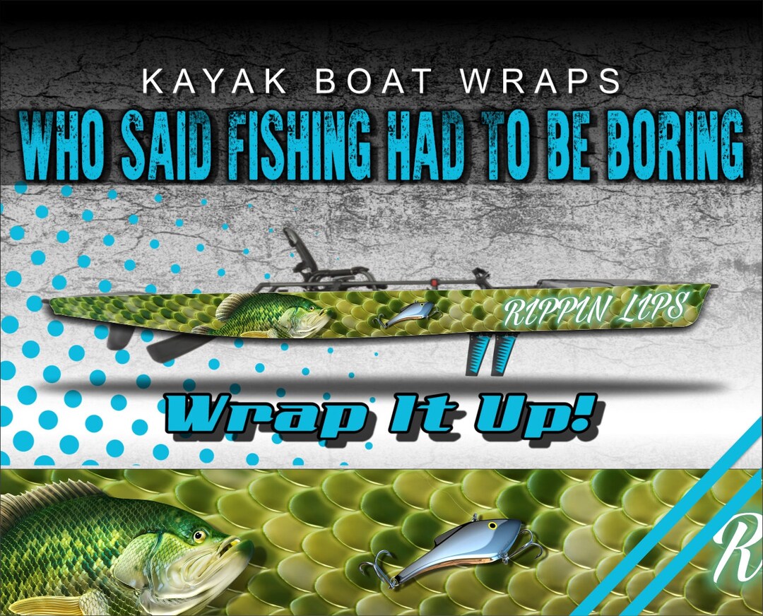 Crappie Fish Rippin Lips Kayak Vinyl Wrap Kit Graphic Decal/sticker ...