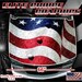 American Flag Rivets Vinyl Hood Wrap Bonnet Decal Sticker Graphic ...