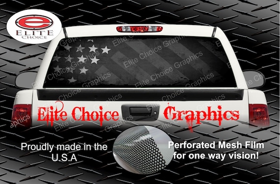 Distressed American Flag Grunge 2 Rear Window Graphic Tint | Etsy