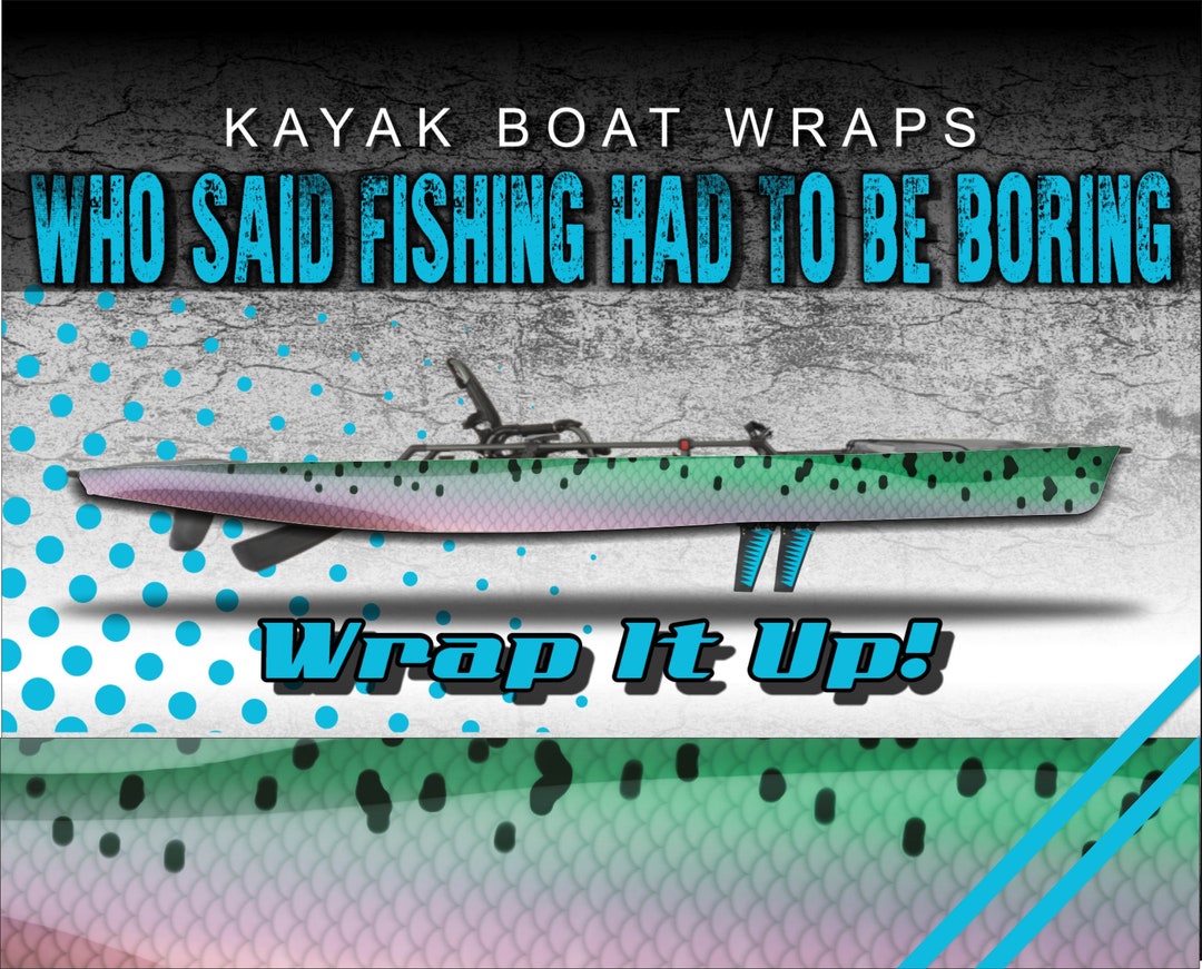 Salmon Skin Kayak Vinyl Wrap Kit Graphic Decal/sticker 12ft and 14ft - Etsy