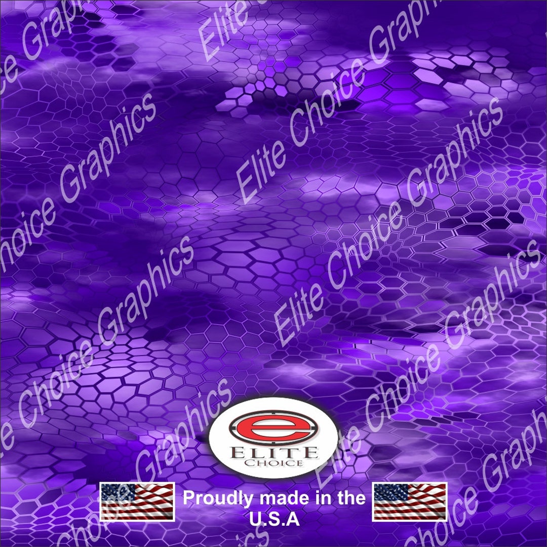 Chameleon Hex 3 Purple 15"x52" or 24"x52" Truck/pattern Print Tree Real ...
