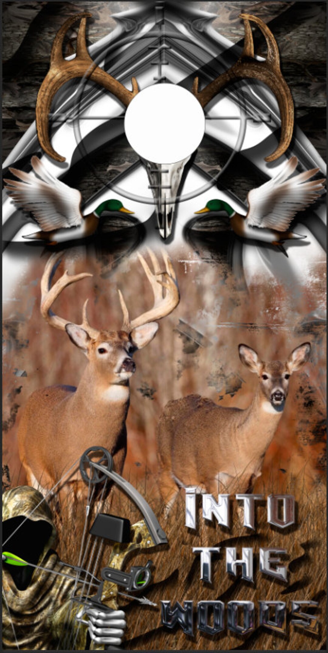 Buck Reaper Hunter Camo Cornhole Wrap Bag Toss Decal Skin Sticker Wraps ...