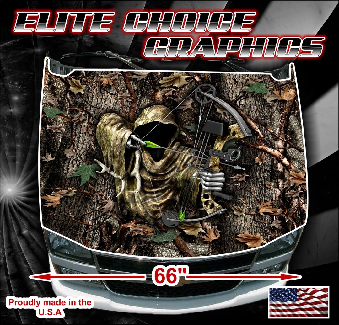 Reaper Buck Oak Camo Vinyl Hood Wrap Bonnet Decal Sticker Graphic ...