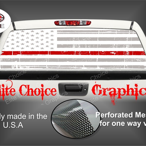 Thin White Line Rear Window Decals for Trucks - Etsy