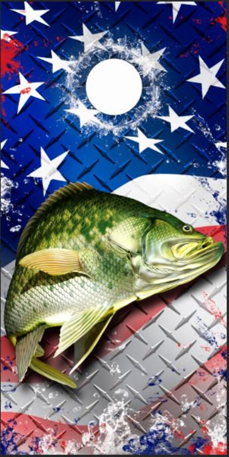 Crappie Fish American Flag Cornhole Wrap Bag Toss Decal Skin Sticker ...