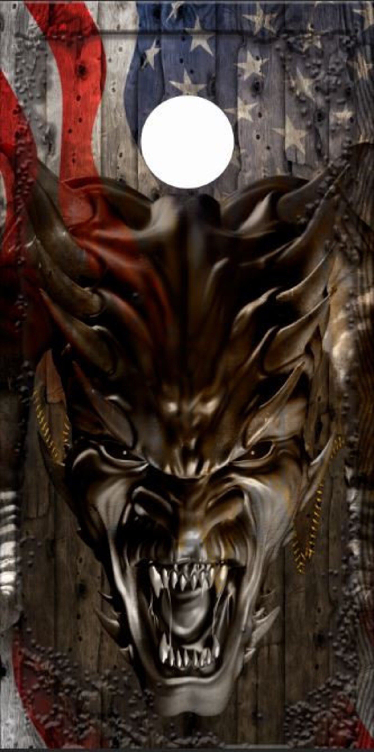 Ghost Devil Head Cornhole Wrap Bag Toss Decal Skin Sticker Wraps ...