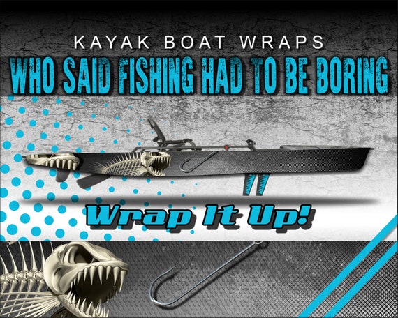 Bone Fish Scales Hook Kayak Vinyl Wrap Kit Graphic - Etsy
