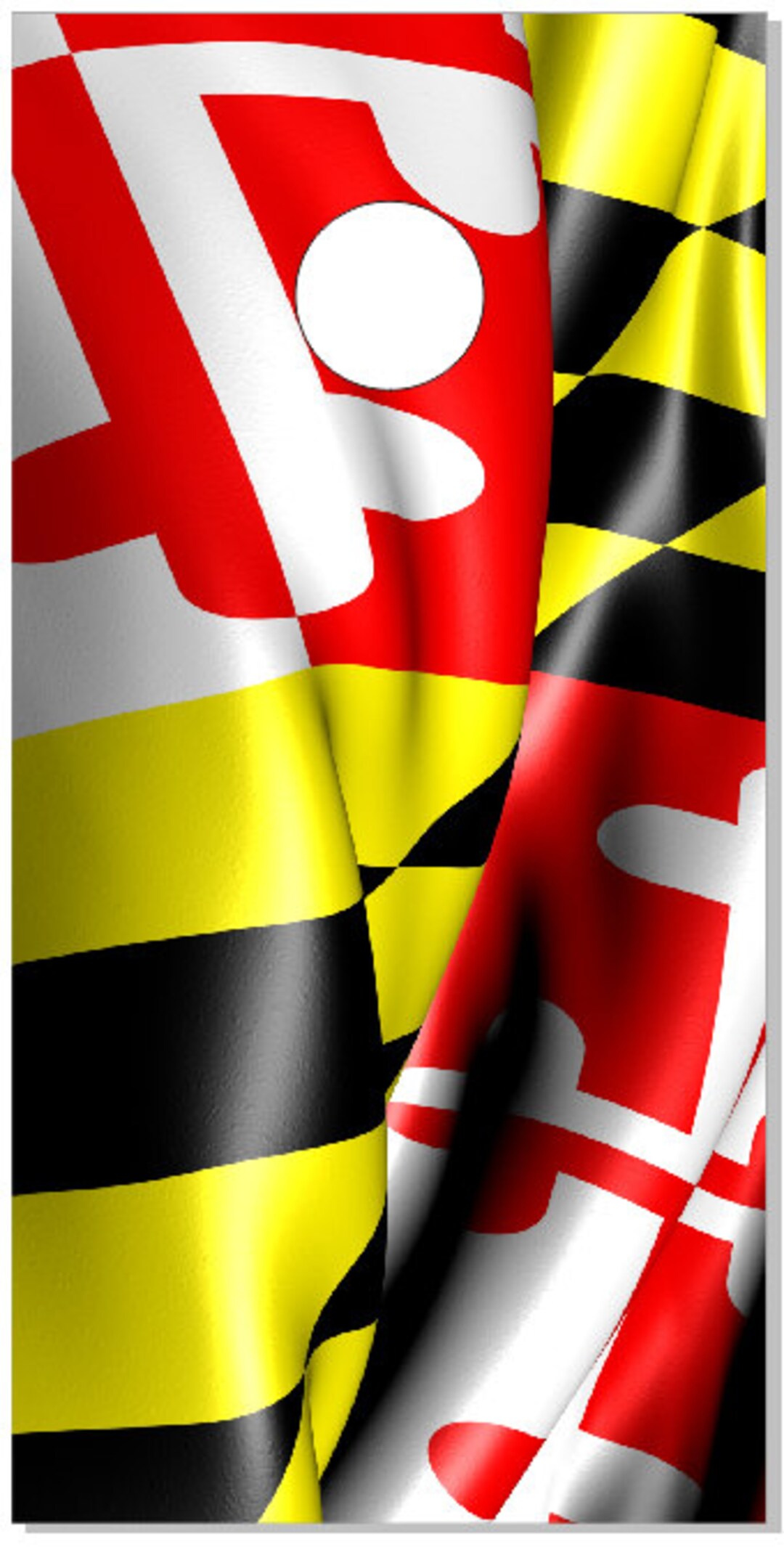 Maryland Flag Wavy Cornhole Wrap Bag Toss Decal Skin Sticker Wraps ...