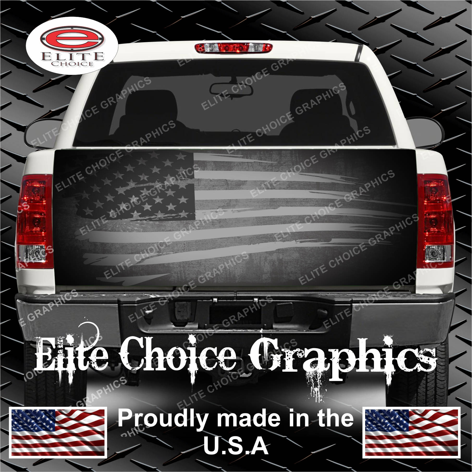 Tattered American Flag Truck Tailgate Wrap Vinyl Graphic Decal | Etsy