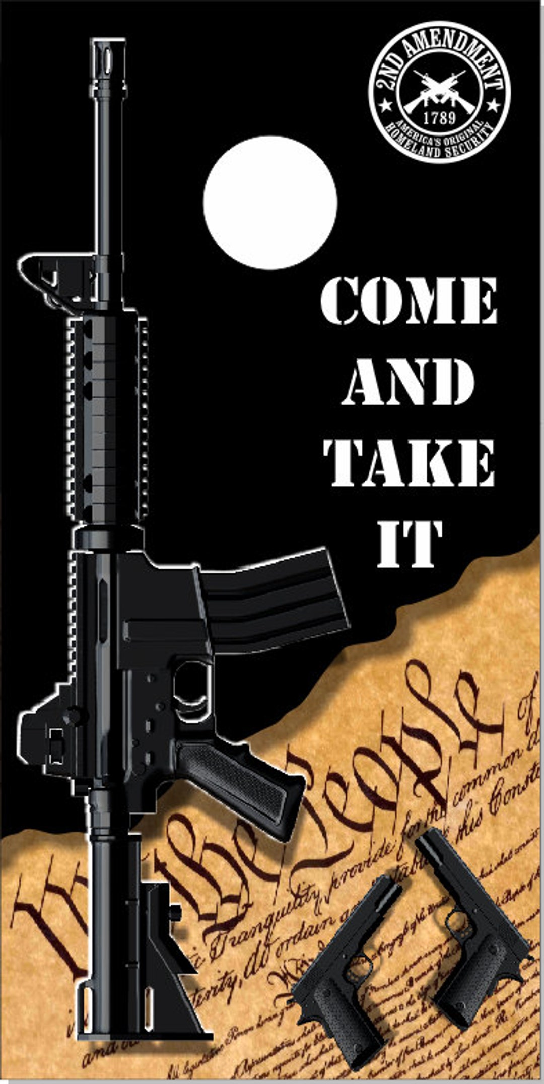 Come and Take It Gun Rights Cornhole Wrap Bag Toss Decal Skin Sticker ...