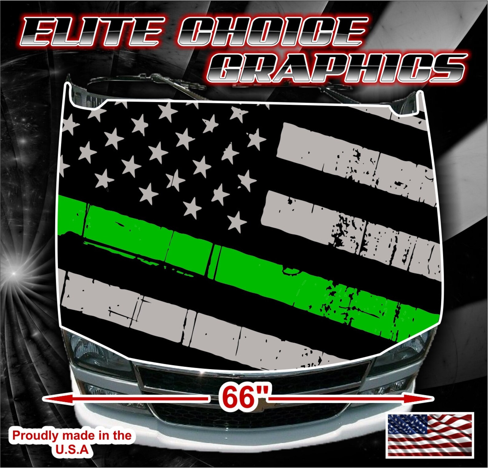 Police Thin Green Line Vinyl Hood Wrap Bonnet Decal Sticker - Etsy