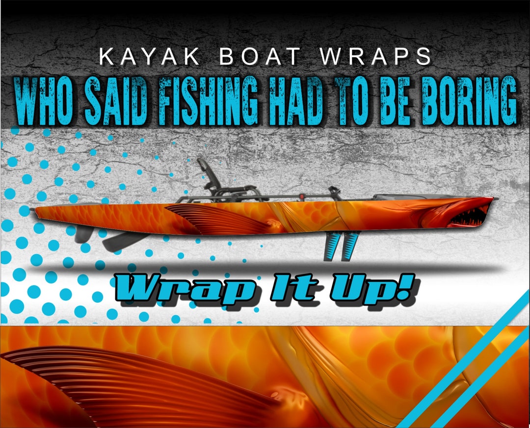 Cubera Snapper Skin Kayak Vinyl Wrap Kit Graphic Decal/sticker 12ft and ...