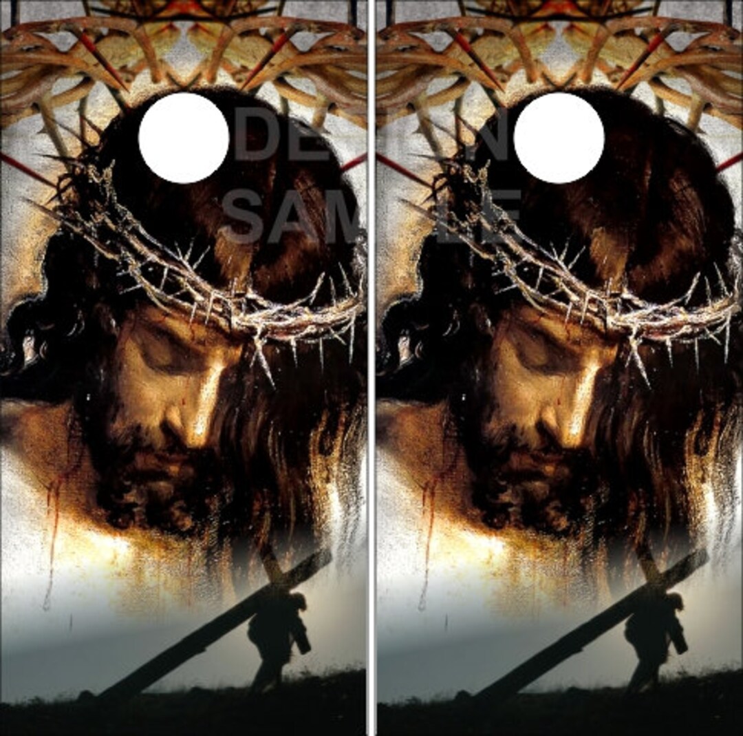 Jesus Christian Cross Cornhole Wrap Bag Toss Decal Skin Sticker Wraps ...