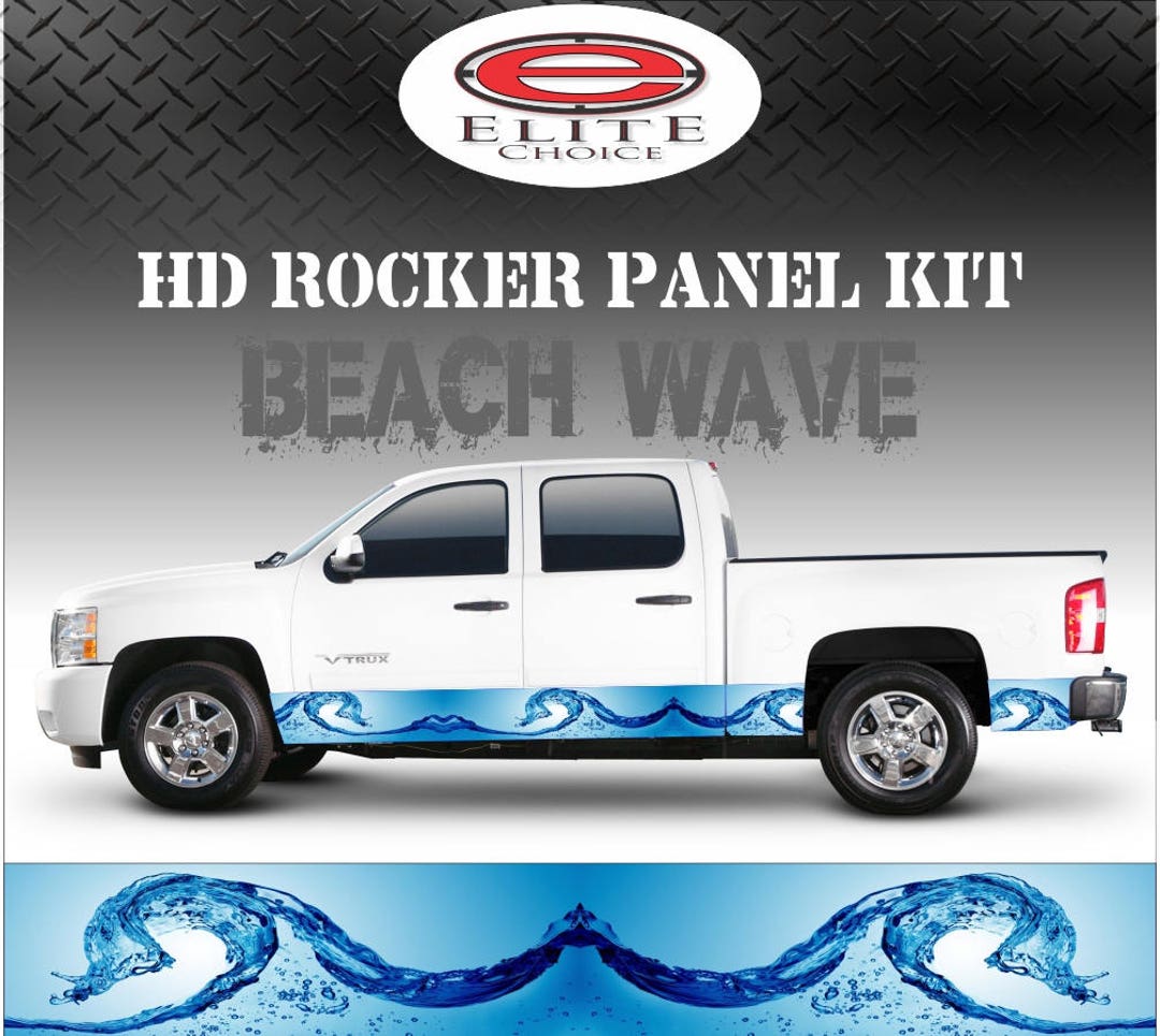 Beach Wave Rocker Panel Graphic Decal Wrap Truck SUV - 12" X 24FT - Etsy