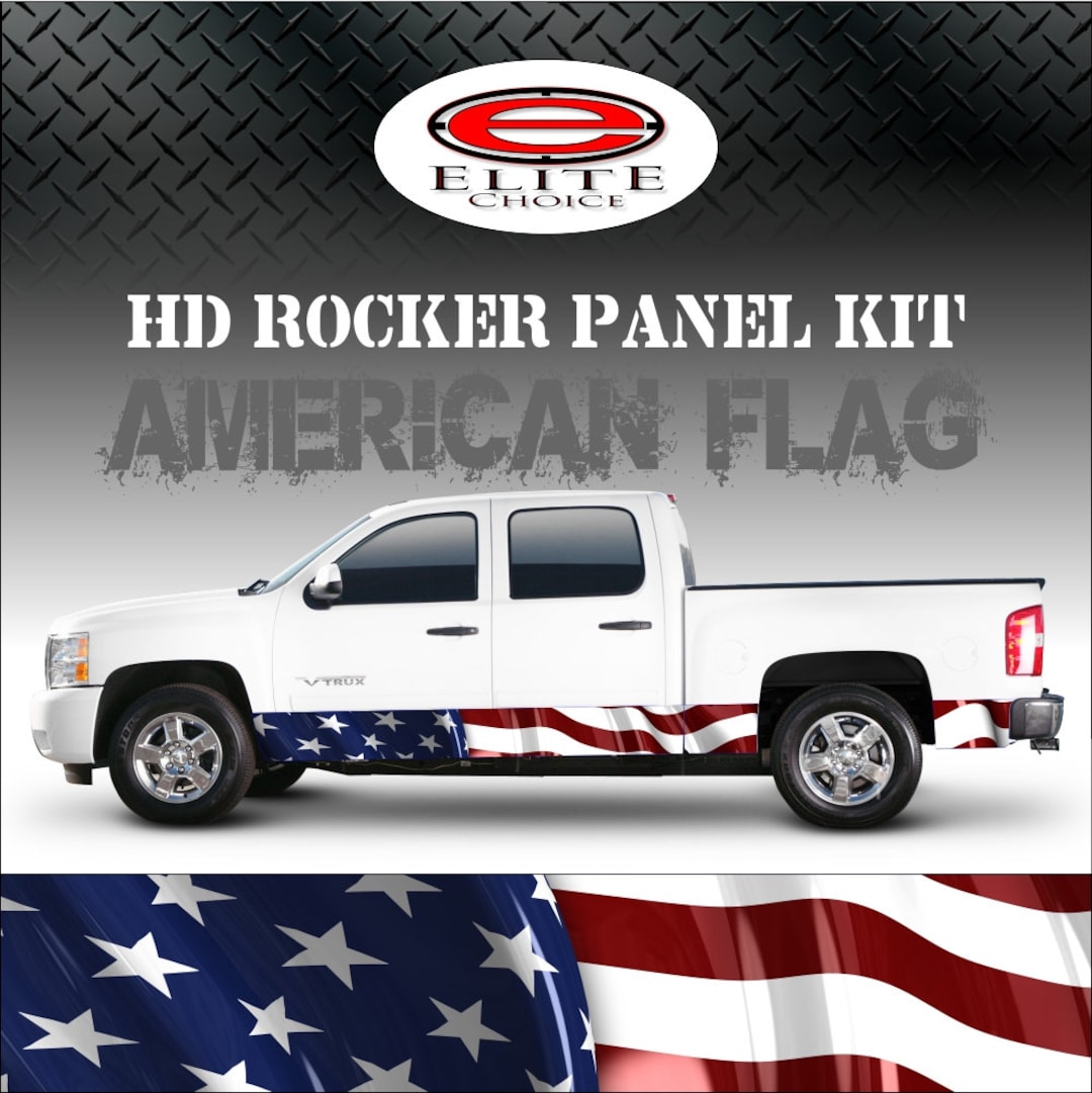 American Flag Rocker Panel Graphic Decal Wrap Truck SUV - 12" X 24FT - Etsy