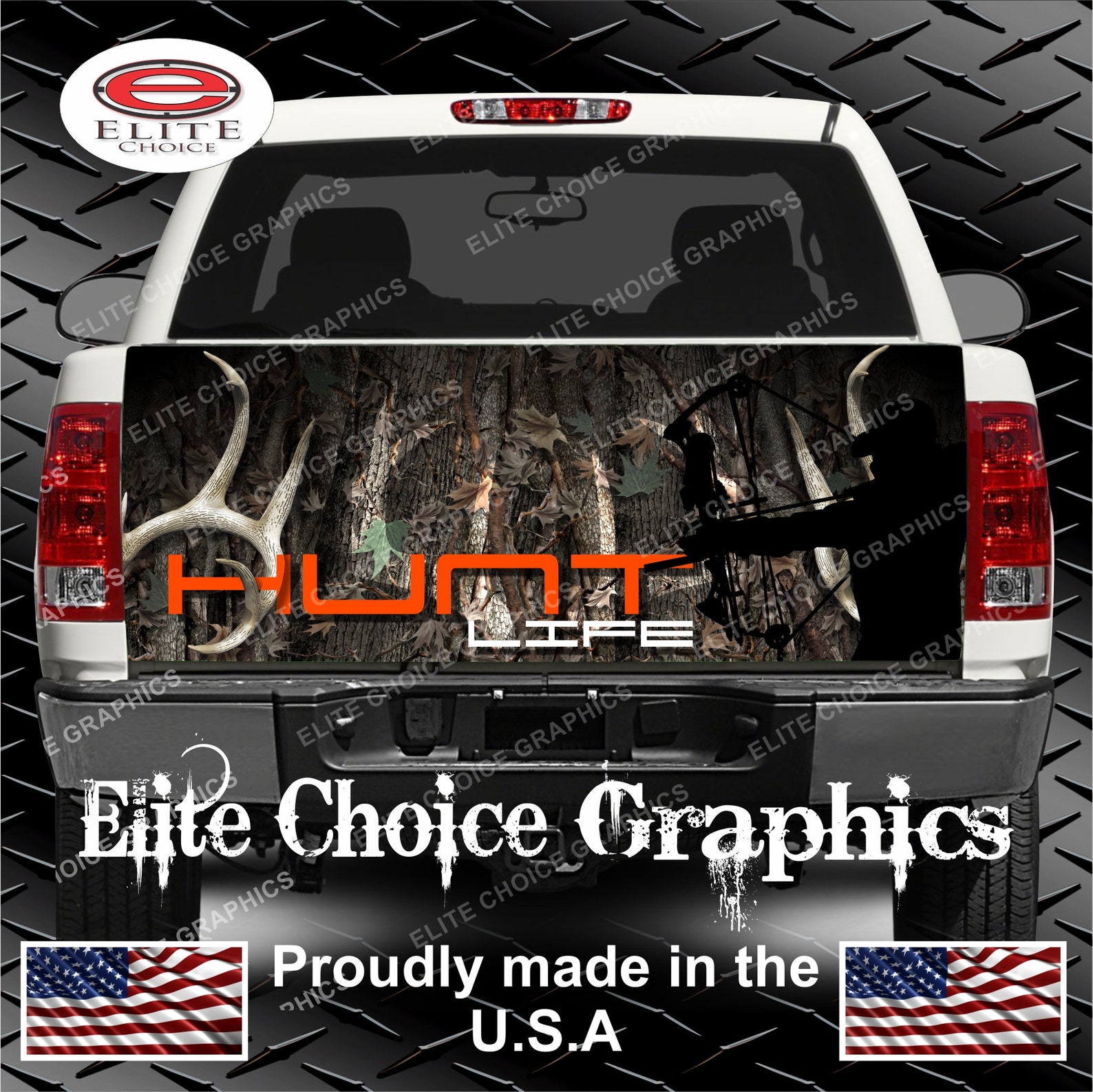 Hunt Life Hunter Truck Tailgate Wrap Vinyl Graphic Decal | Etsy