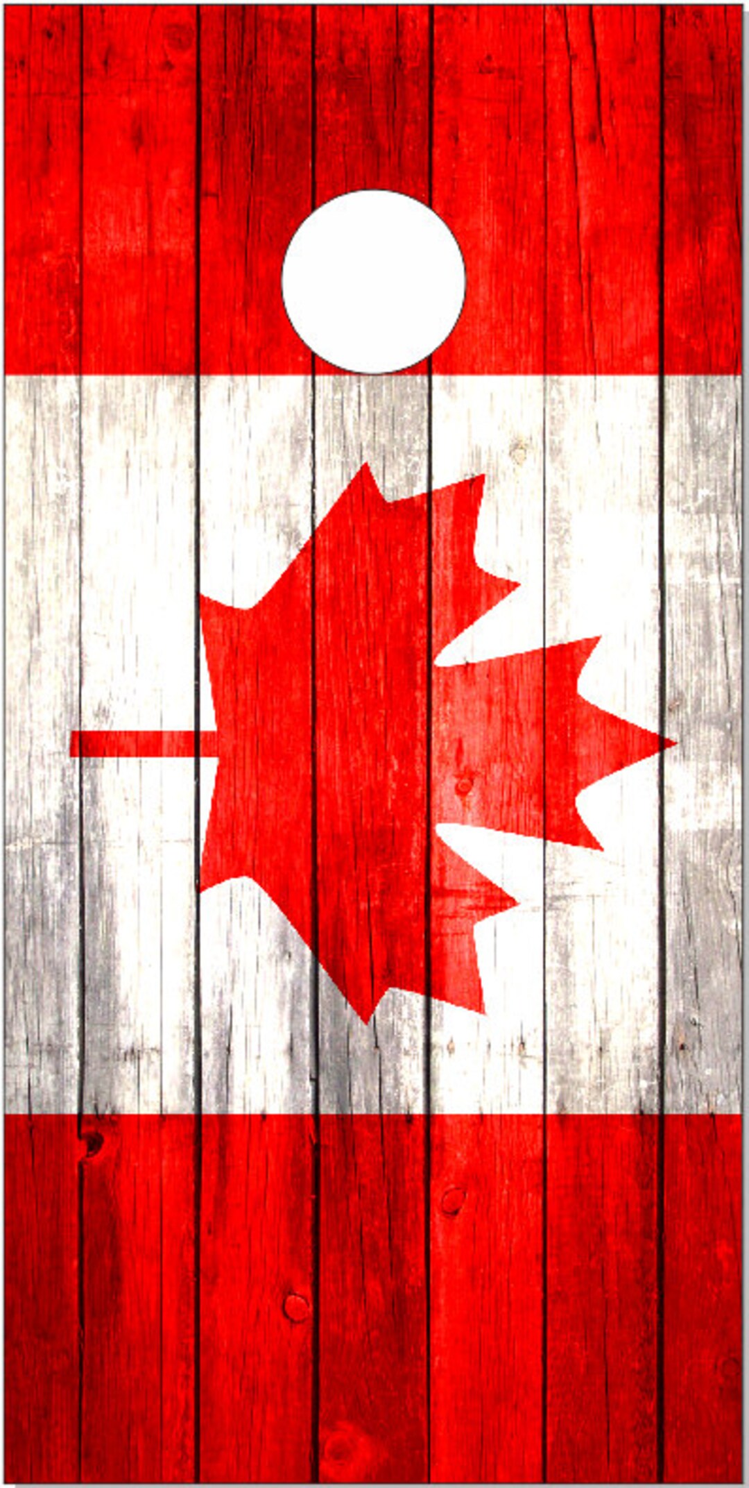 Canadian Flag Weathered Wood Cornhole Wrap Bag Toss Decal Skin Sticker ...