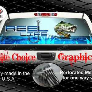 Reel Life Bass Fish Rear Window Graphic Tint Decal Sticker Truck SUV ...