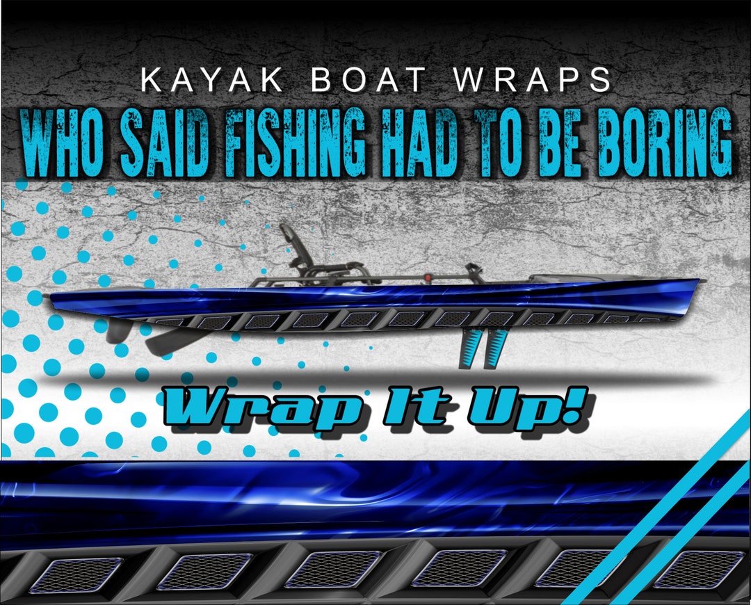 Ground Zero Blue Kayak Vinyl Wrap Kit Graphic Decal/sticker 12ft and ...