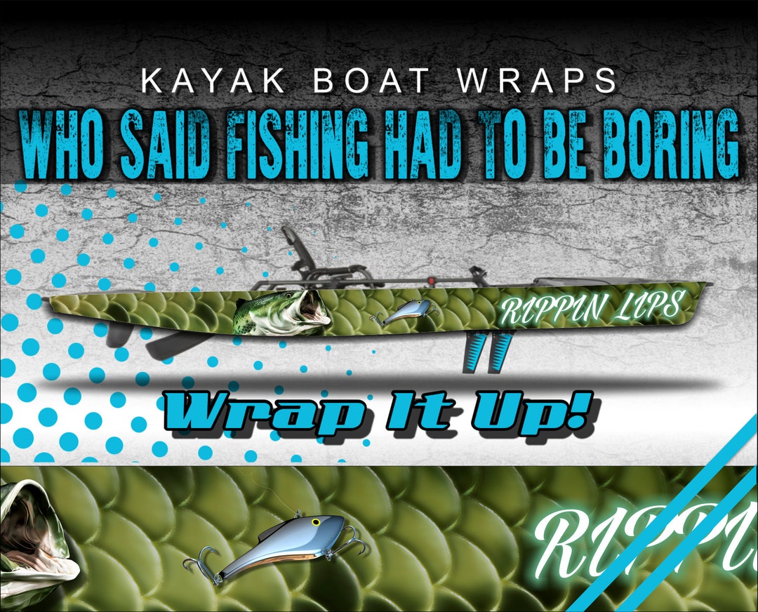 Rippin Lips Bass Kayak Vinyl Wrap Kit Graphic Decal/sticker 12ft and ...