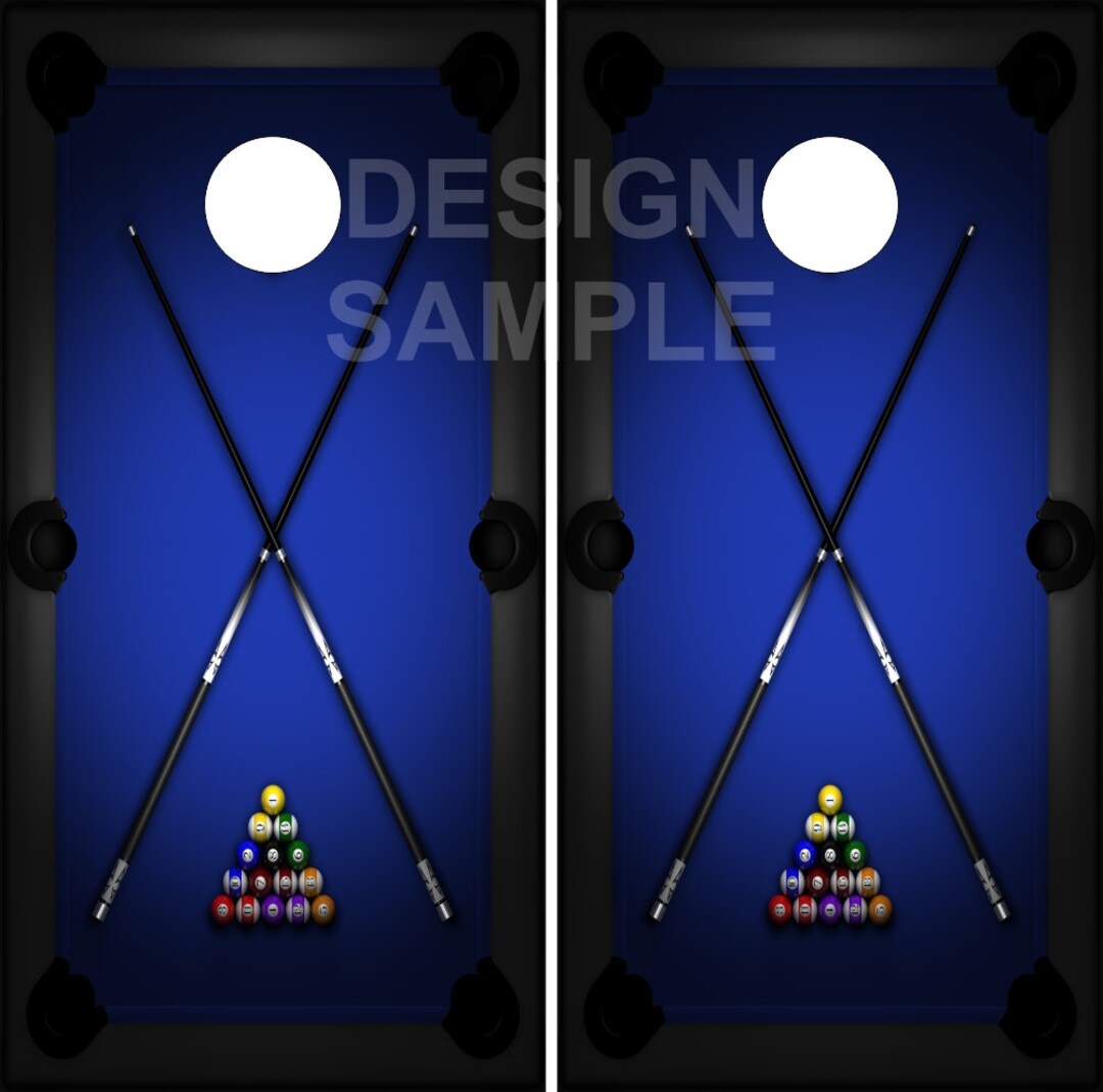 Pool Billiards Table Cornhole Wrap Bag Toss Decal Skin Sticker Wraps ...
