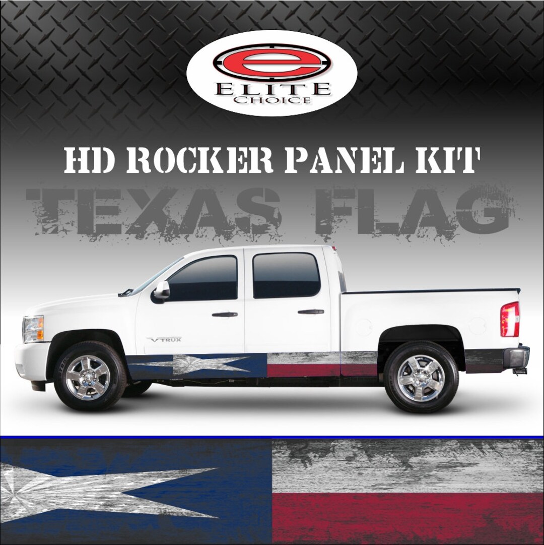 Texas Flag Rocker Panel Rocker Panel Graphic Decal Wrap Truck SUV - 12 ...