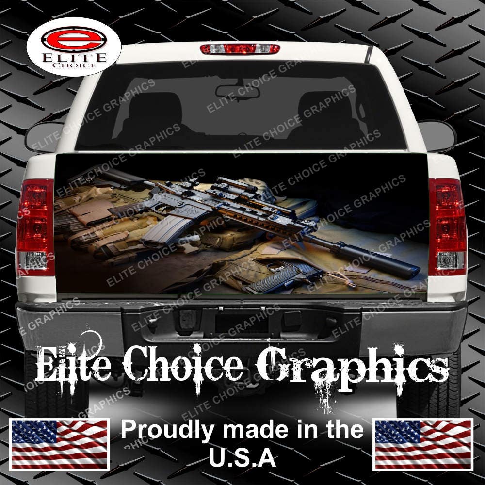 Gun Truck Tailgate Wrap Vinyl Graphic Decal Sticker Wrap | Etsy
