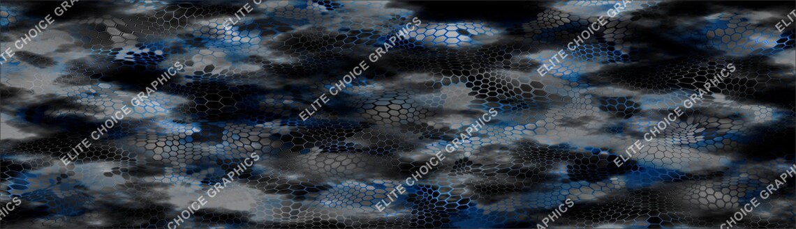 Chameleon Hex 2 Blue 15"x52" or 24"x52" Truck/pattern Print Tree Real ...
