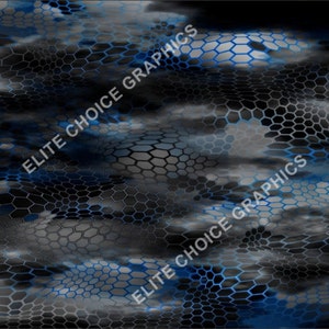 Chameleon Hex 2 Blue 15"x52" or 24"x52" Truck/pattern Print Tree Real ...