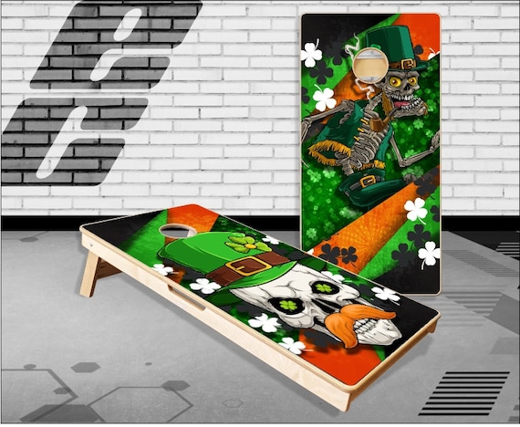 Evil Irish Leprechaun Cornhole Boards Bag Toss Baggo Game With - Etsy