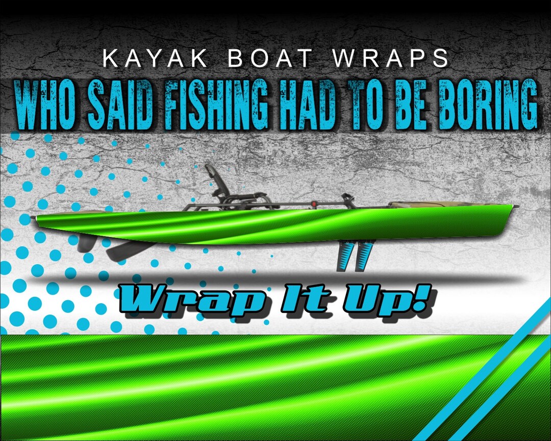 Carbon Fiber Swoops Kayak Vinyl Wrap Kit Graphic Decal/sticker 12ft and ...