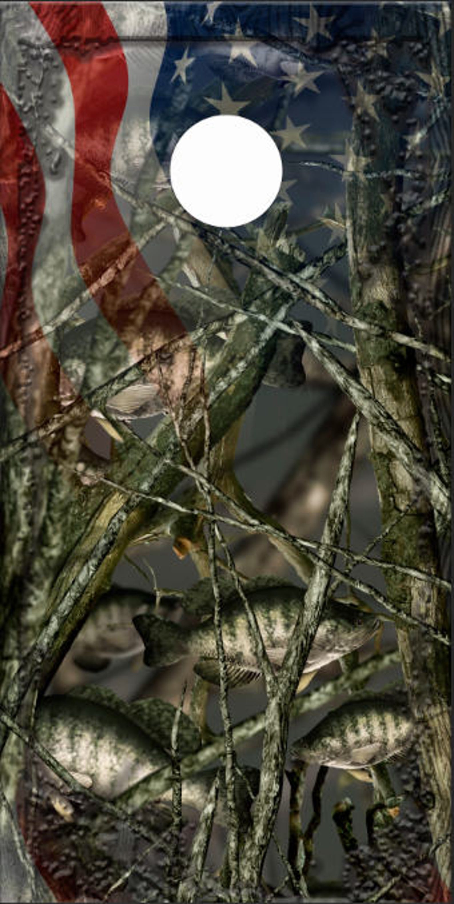 Crappie Fish Flag Camo Cornhole Wrap Bag Toss Decal Skin Sticker Wraps ...