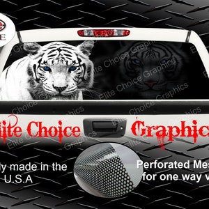 White Tiger Rear Window Graphic Tint Decal Sticker Truck SUV Van Car - Etsy