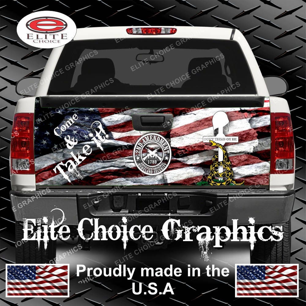 2nd Amendment Gun Rights Truck Tailgate Wrap Vinyl Graphic Decal ...