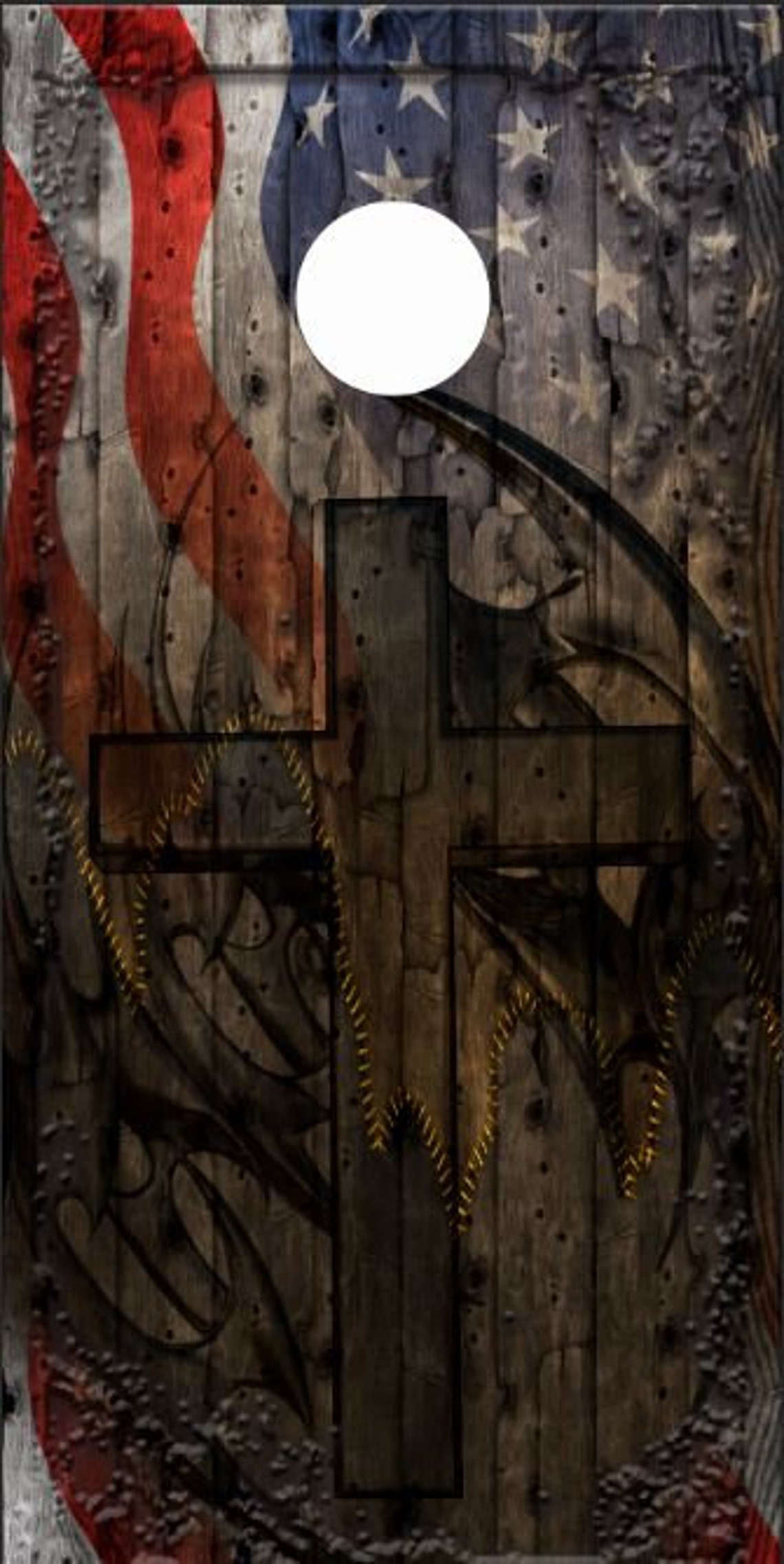 Ghost Cross Cornhole Wrap Bag Toss Decal Skin Sticker Wraps Laminated ...