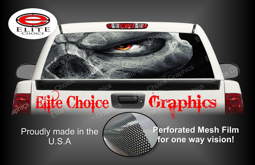 Skull Reaper Eye Rear Window Graphic Tint Decal Sticker Truck SUV Van ...