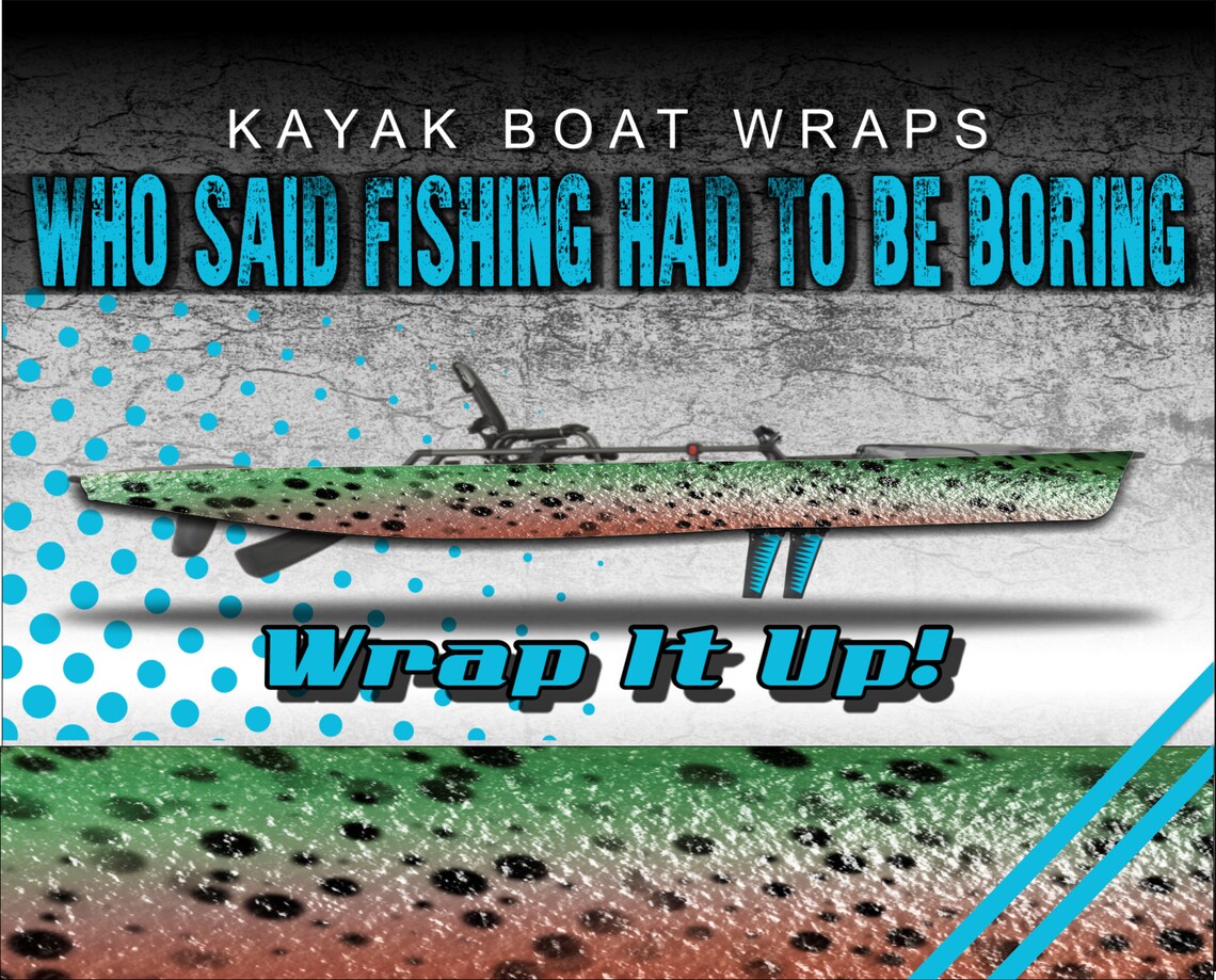 Trout Skin Kayak Vinyl Wrap Kit Graphic Decal/sticker 12ft and - Etsy