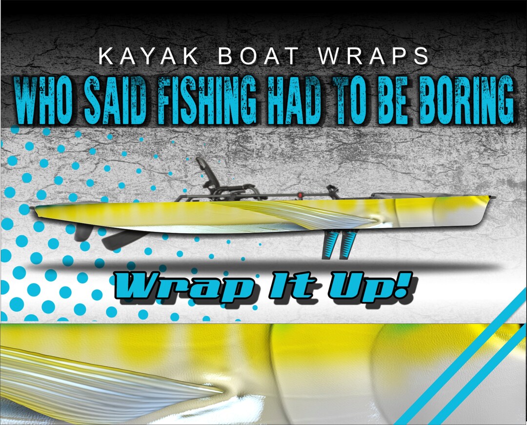 Yellowfin Tuna Skin Kayak Vinyl Wrap Kit Graphic Decal/sticker 12ft and ...