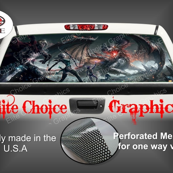 Dragon Rear Window Decal - Etsy