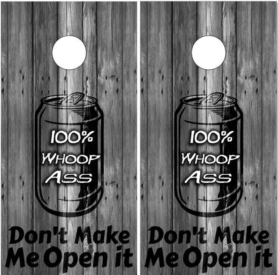 Whoop Ass Funny Cornhole Wrap Bag Toss Decal Skin Sticker Wraps ...