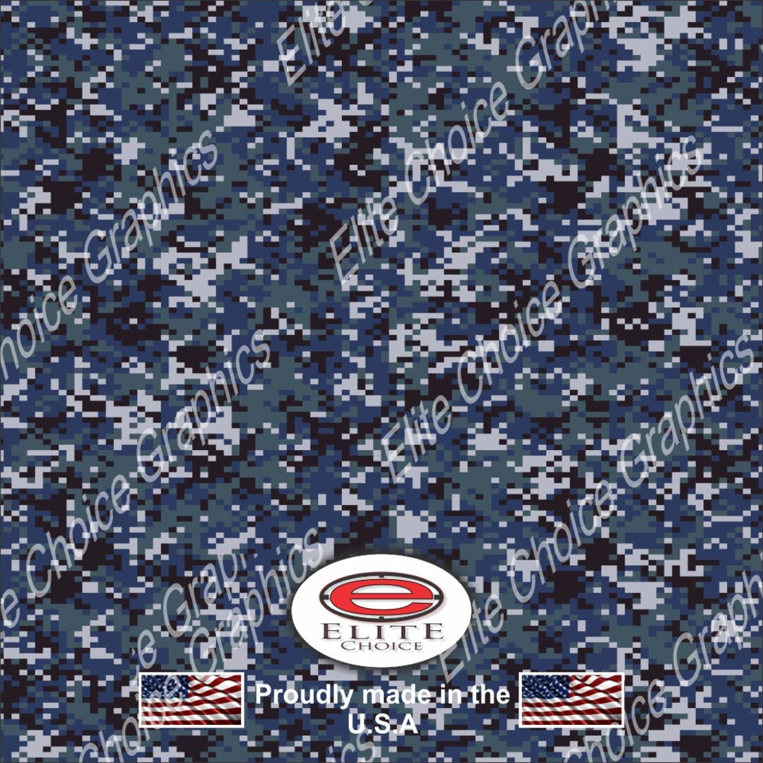 Navy Digital Blue 52"x6ft Wrap Vinyl Truck Camo Car SUV Tree Real ...